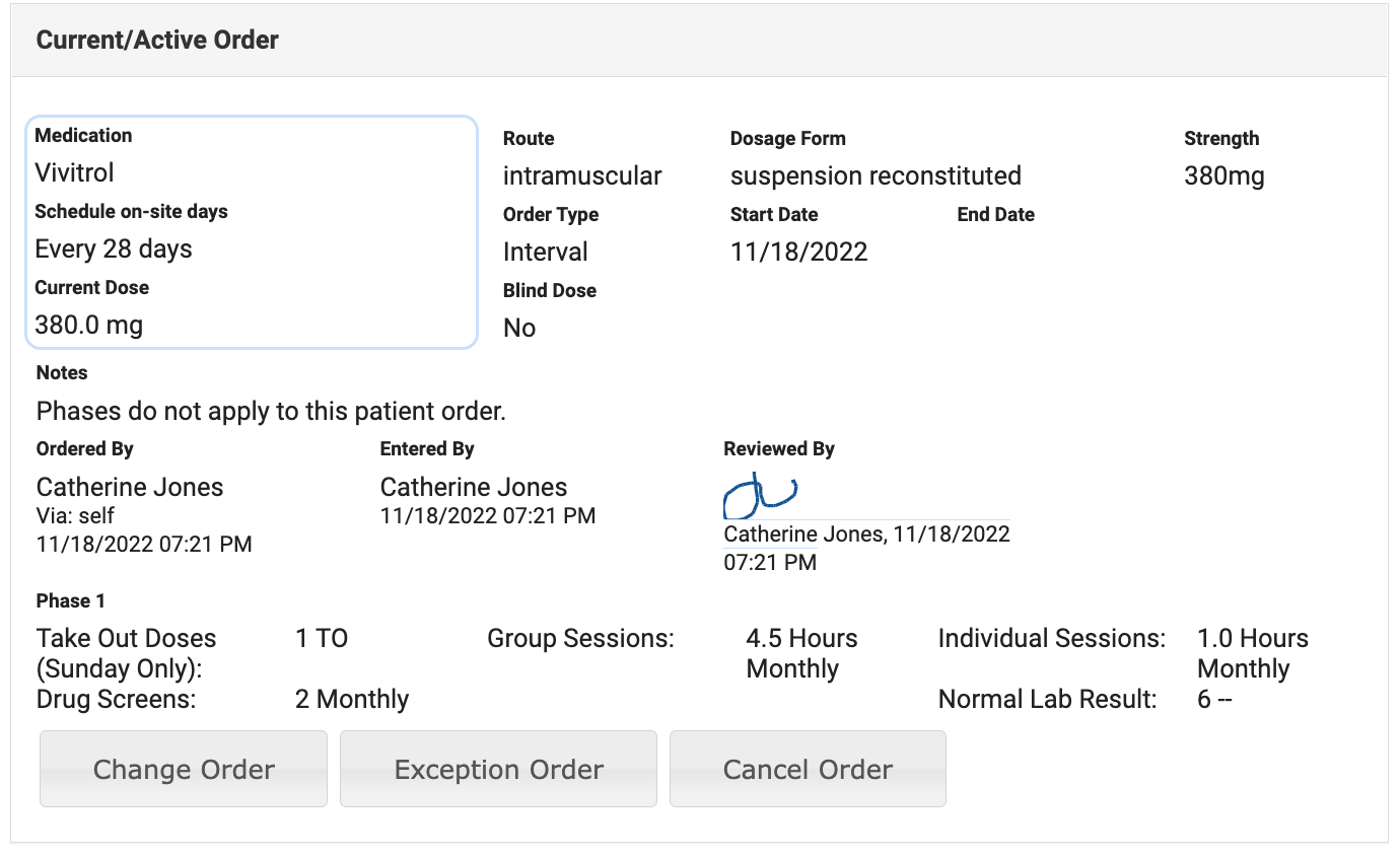 MAT Interval Order – Kipu Health