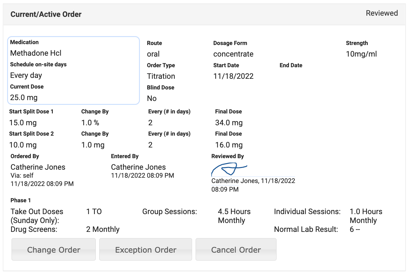 MAT Titration Order – Kipu Health