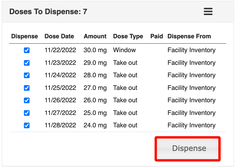 Dispense the Ordered Doses – Kipu Health