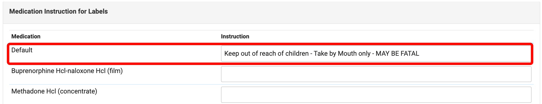MAT Tab: Location Settings – Kipu Health