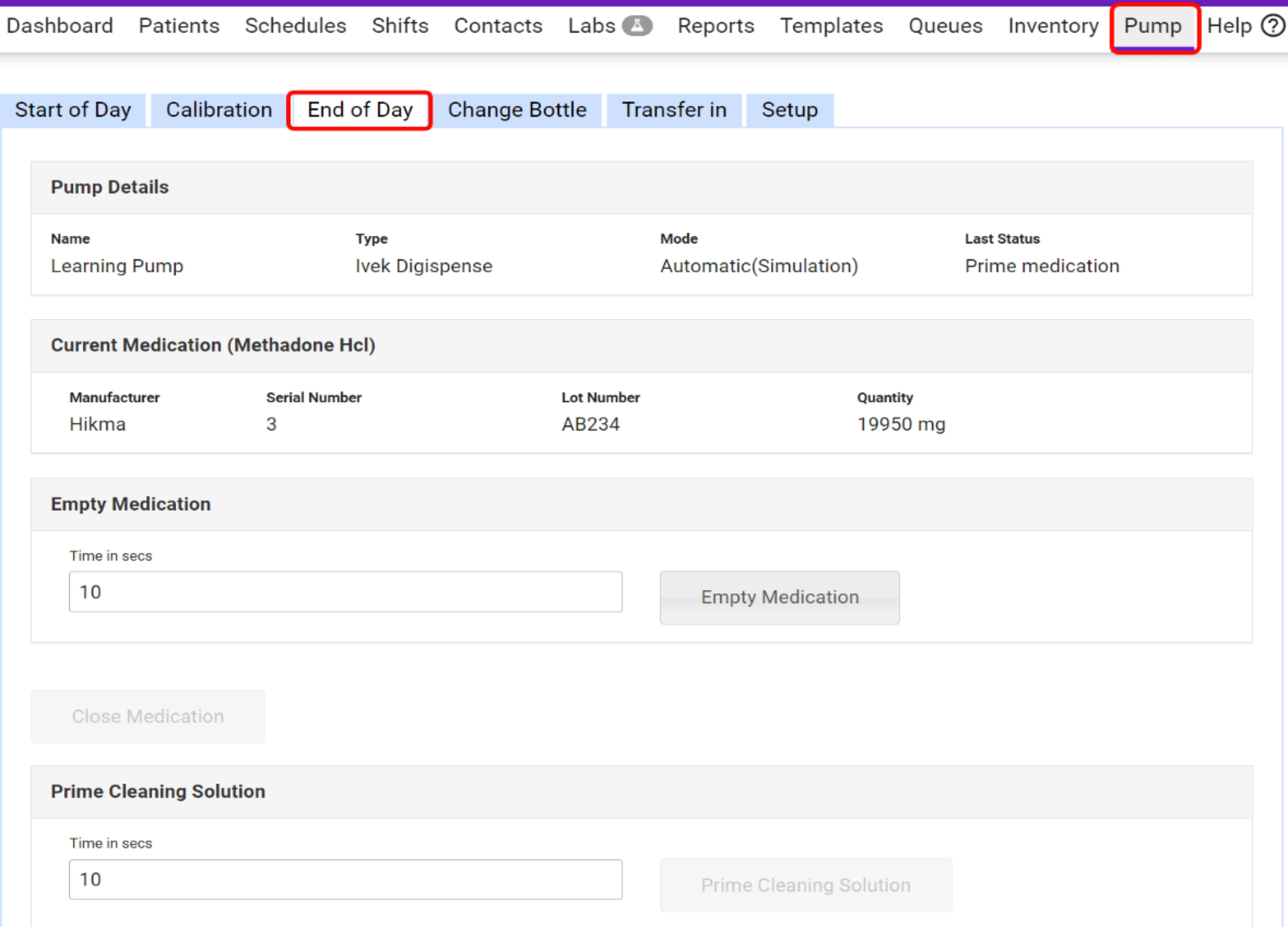 End of Day Procedure – Kipu Health