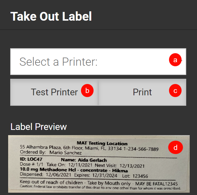 MAT Label Printers – Kipu Health