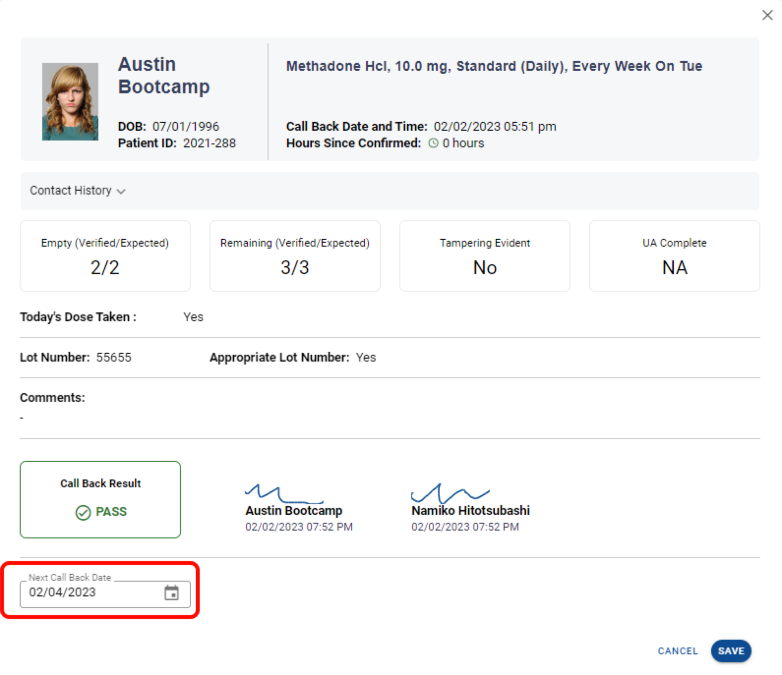 Completing the Call Back Form – Kipu Health