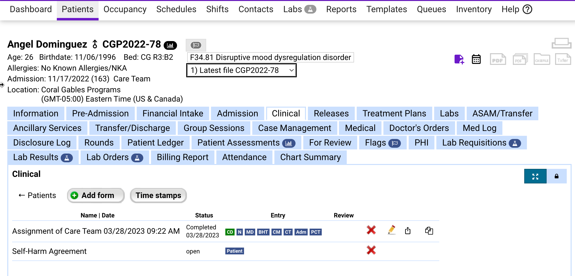 My Kipu webpage is stuck and not allowing me to see my other clients ...