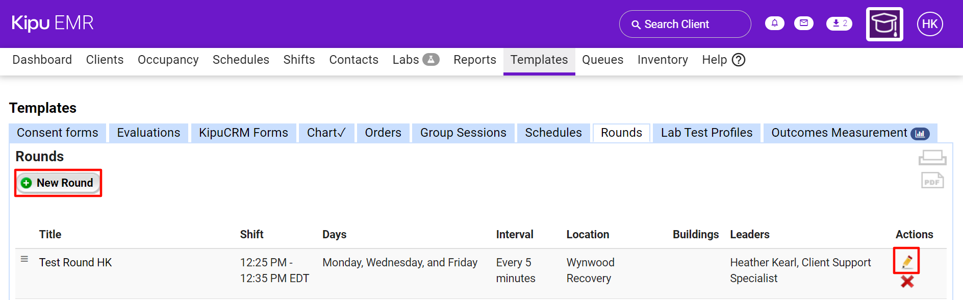 I need to change my Rounds Templates, where do I go to do that? – Kipu ...