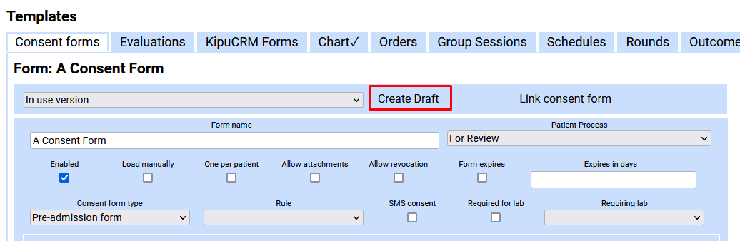 How Do I Duplicate or Make a Draft From of a Template? – Kipu Health