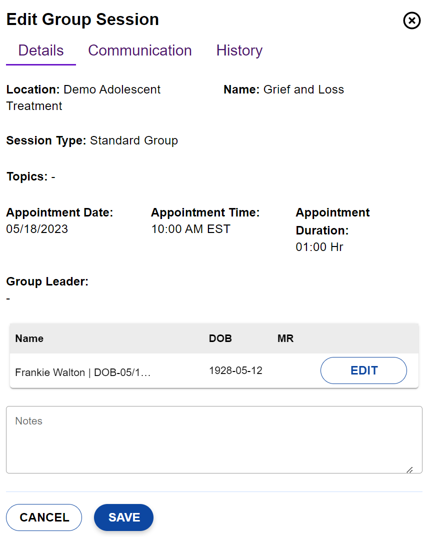 Group Session Card Overview – Kipu Health