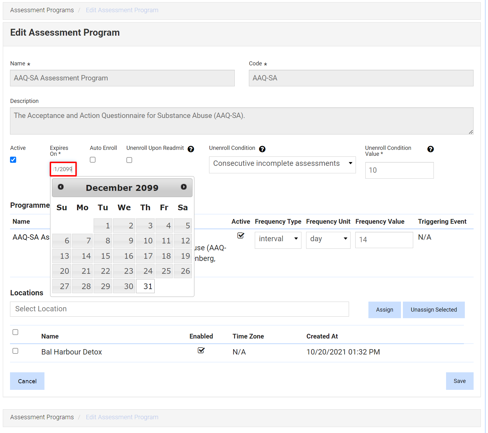My Patient Assessments are missing, how do I re-enable them? – Kipu Health