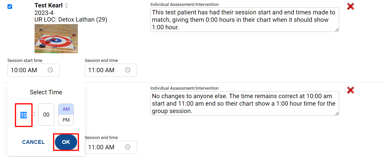 How Do I Correct Individual Start/End Times in a Completed Group ...