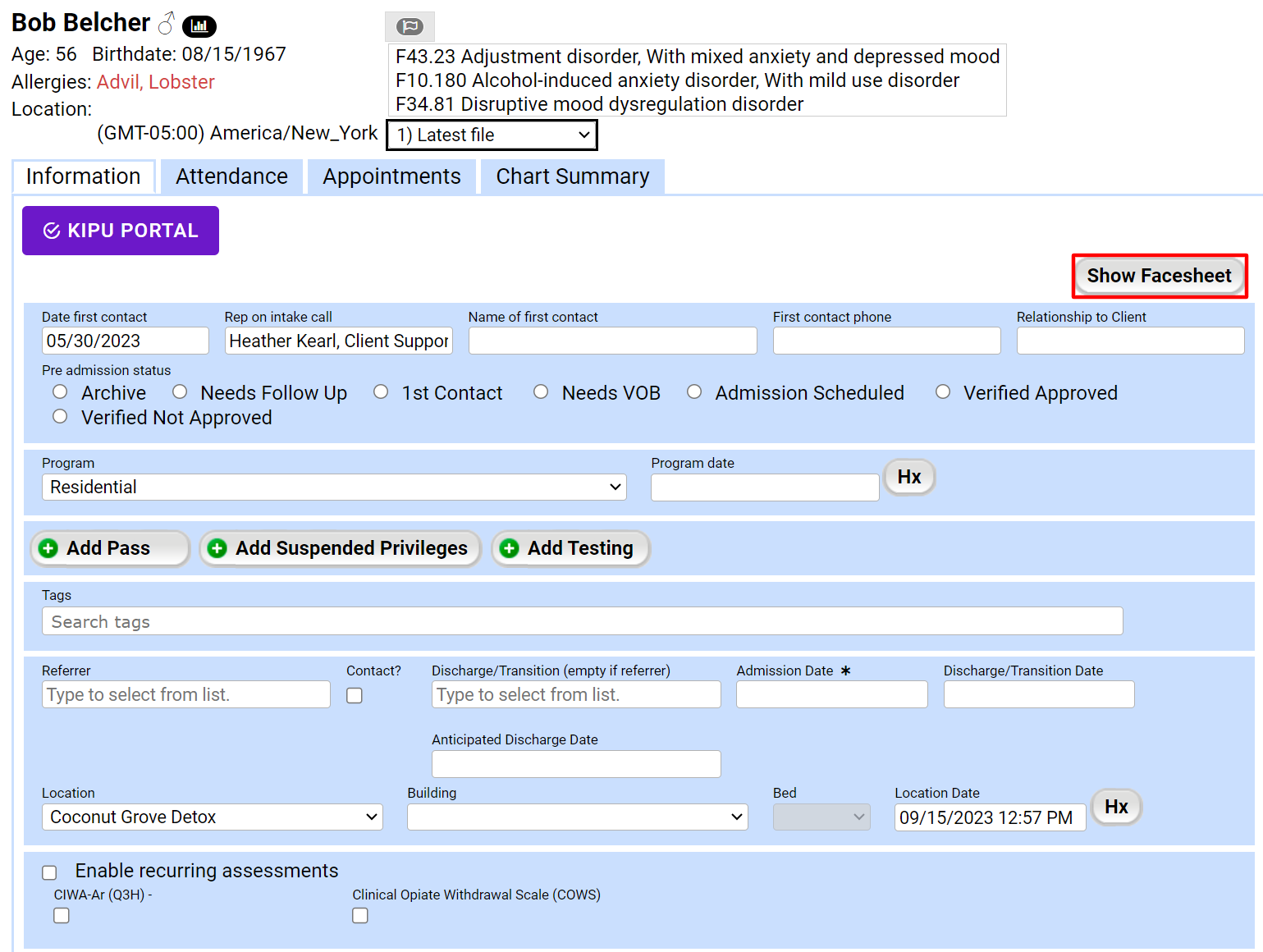 A New Patient’s Chart Is Missing Almost All of the Tabs, How Do I Add Them? – Kipu Health