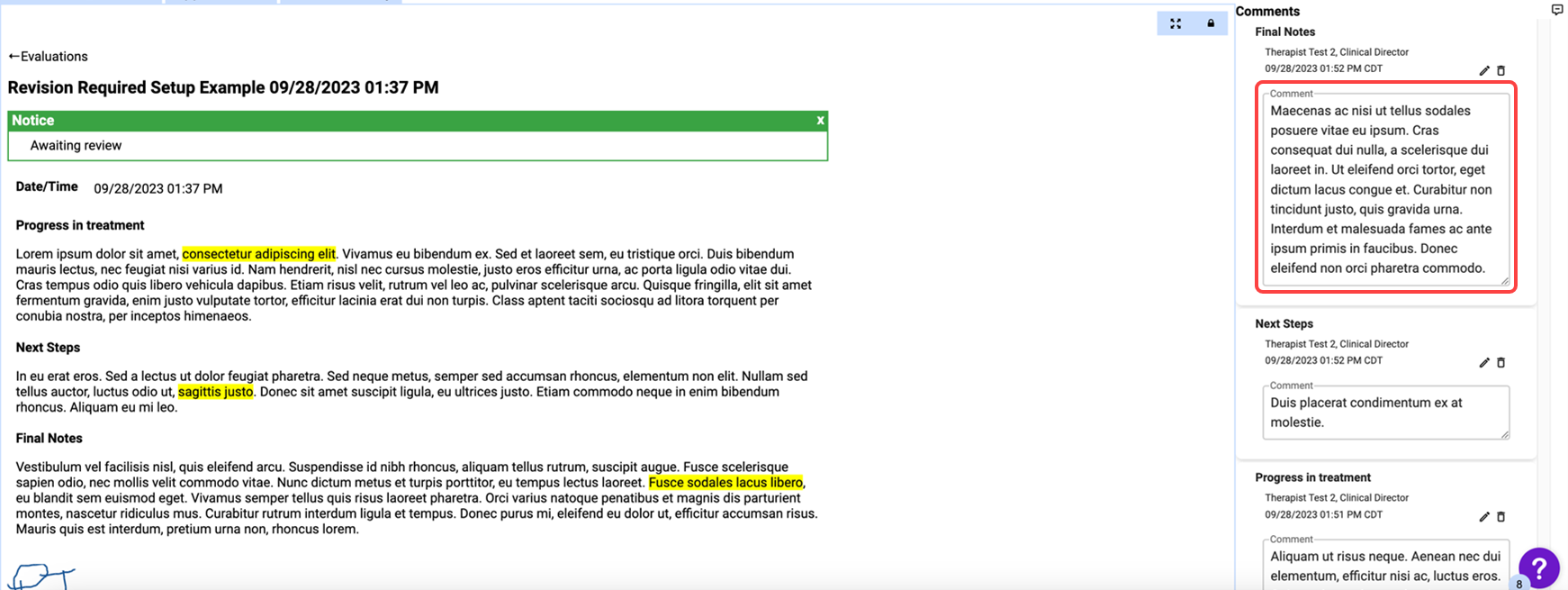 Evaluations: Refinement Requested – Kipu Health