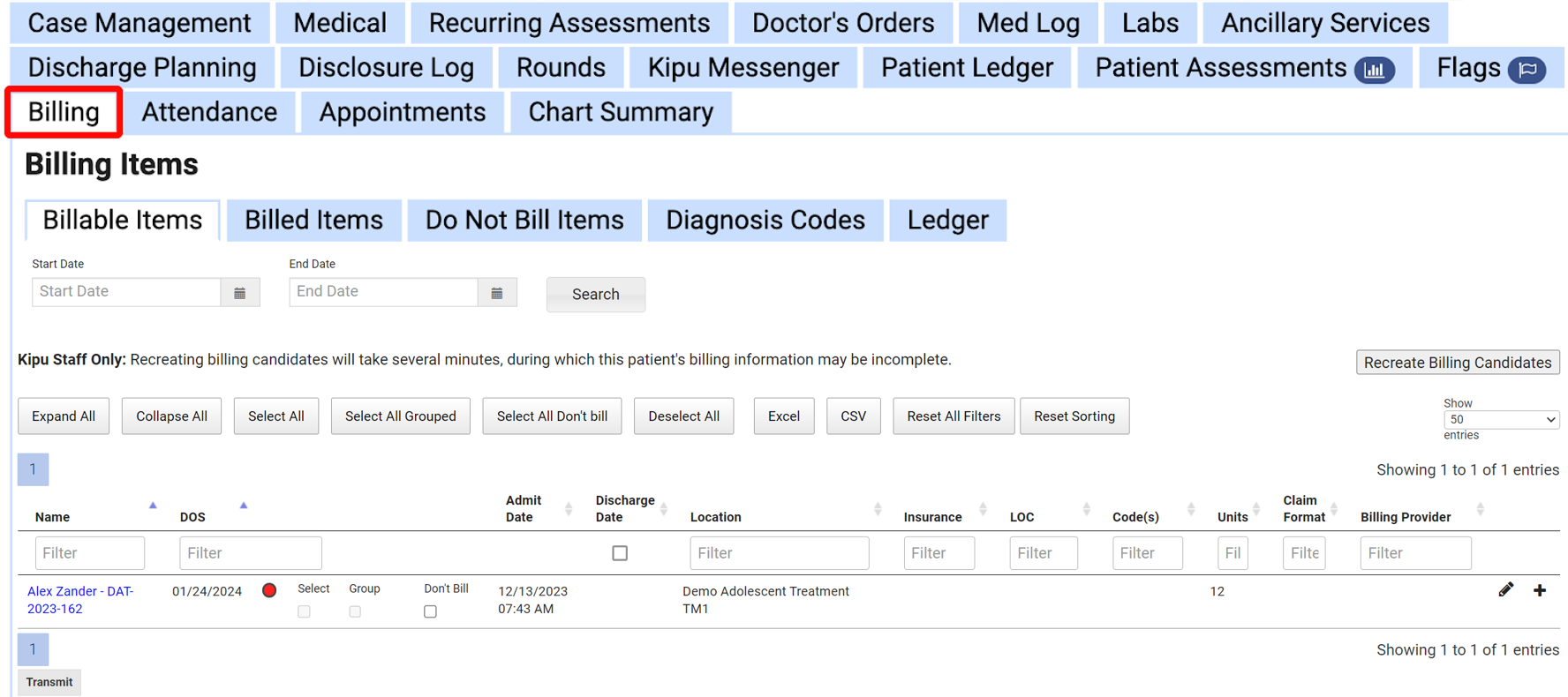 Patient Chart: Overview – Kipu Health