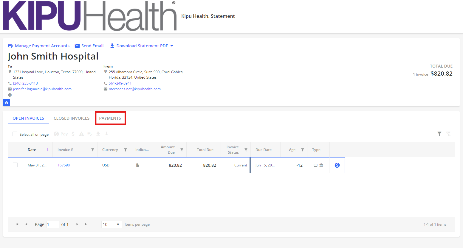 Viewing Payment History – Kipu Health