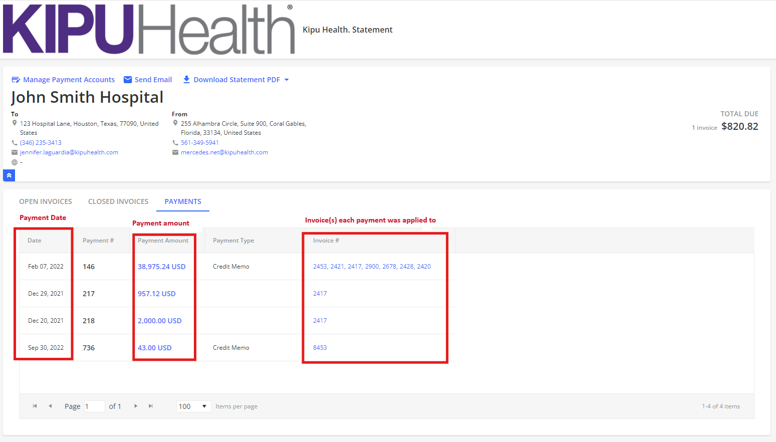 Viewing Payment History – Kipu Health