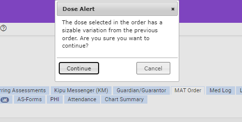 Change a MAT Order – Kipu Health