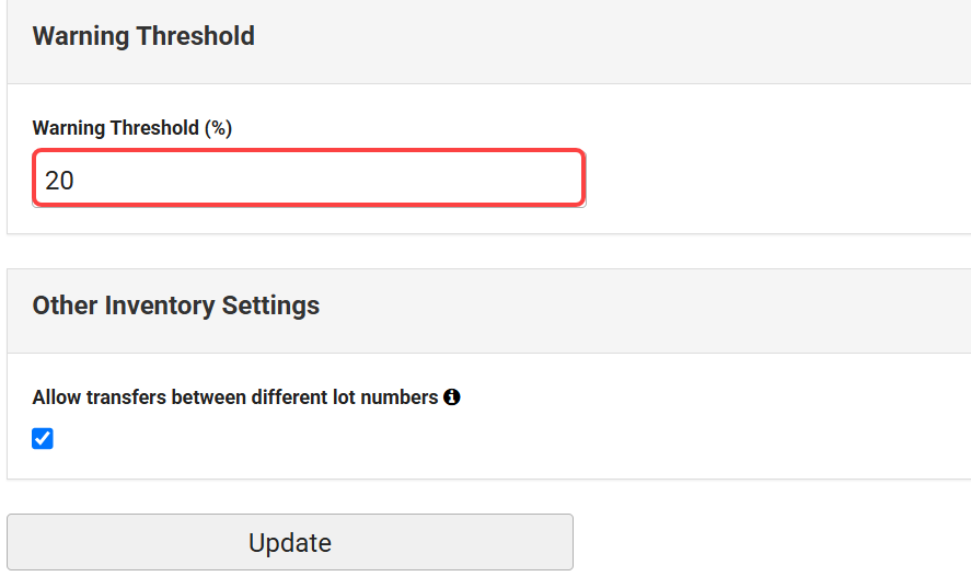 MAT Tab: Inventory Settings – Kipu Health