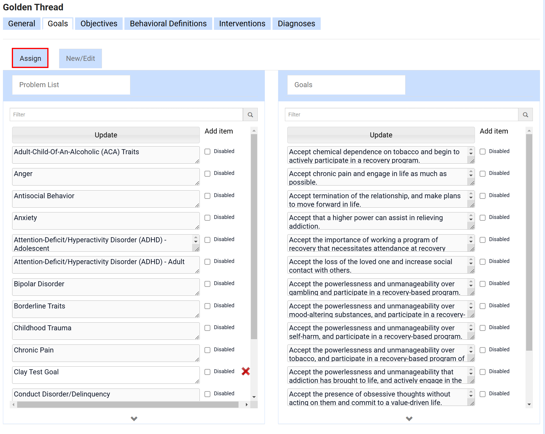 How Do I Add a New Problem to My Problem List on the Golden Thread ...