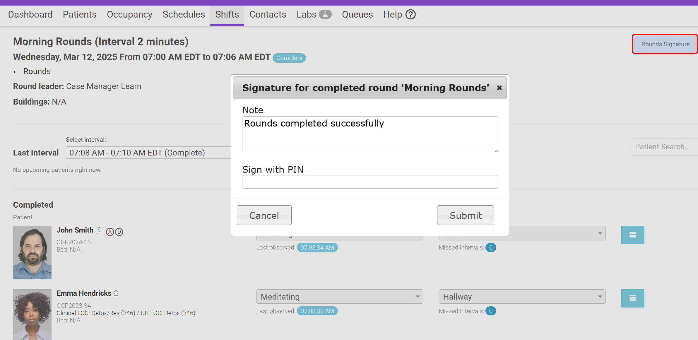 Continued Care: Patient Rounds (Observation Checks) – Kipu Health