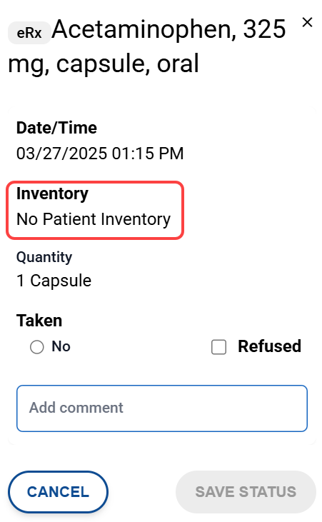 Chart: New Med Log (MAR) – Kipu Health