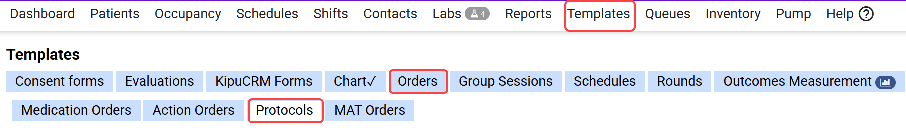Templates: Protocols – Kipu Health