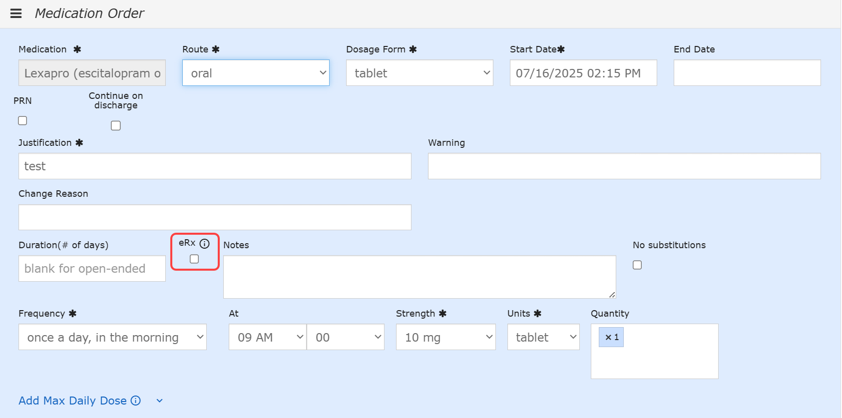 Medications: Change Orders – Kipu Health