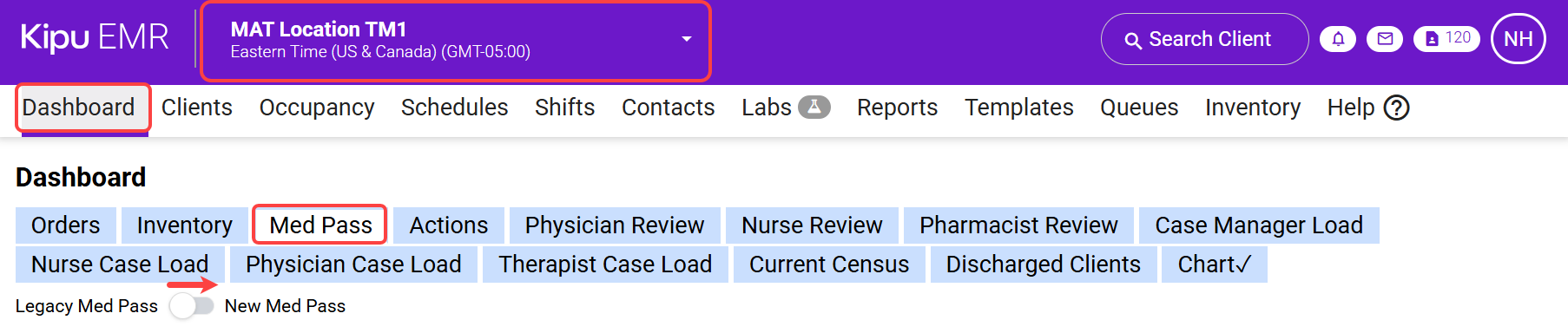 Dashboard: New Med Pass – Kipu Health