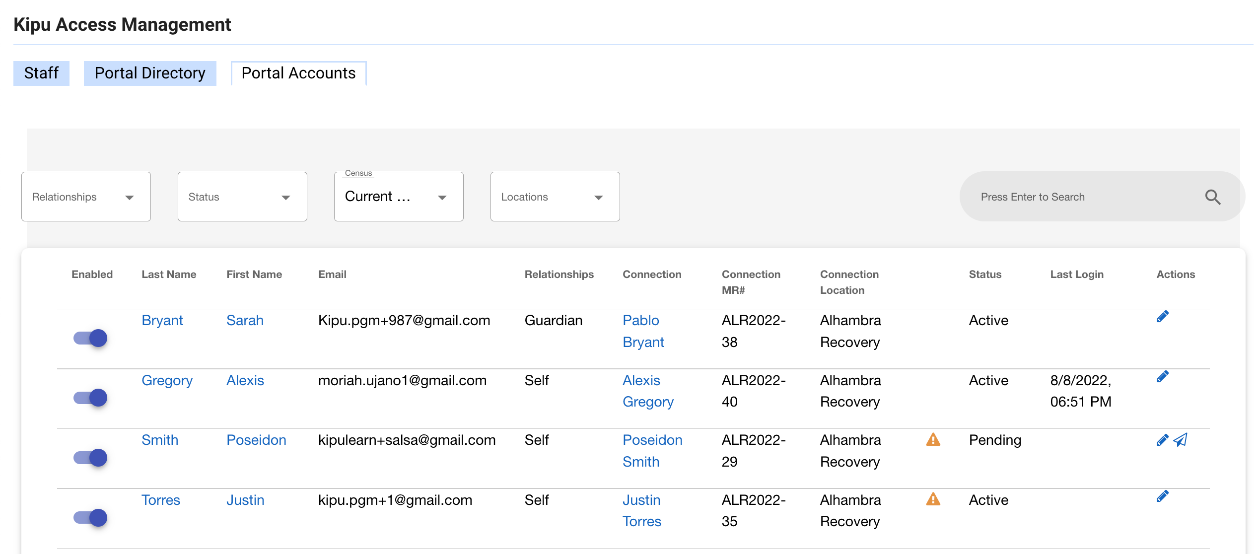 Managing Portal Accounts – Kipu Health