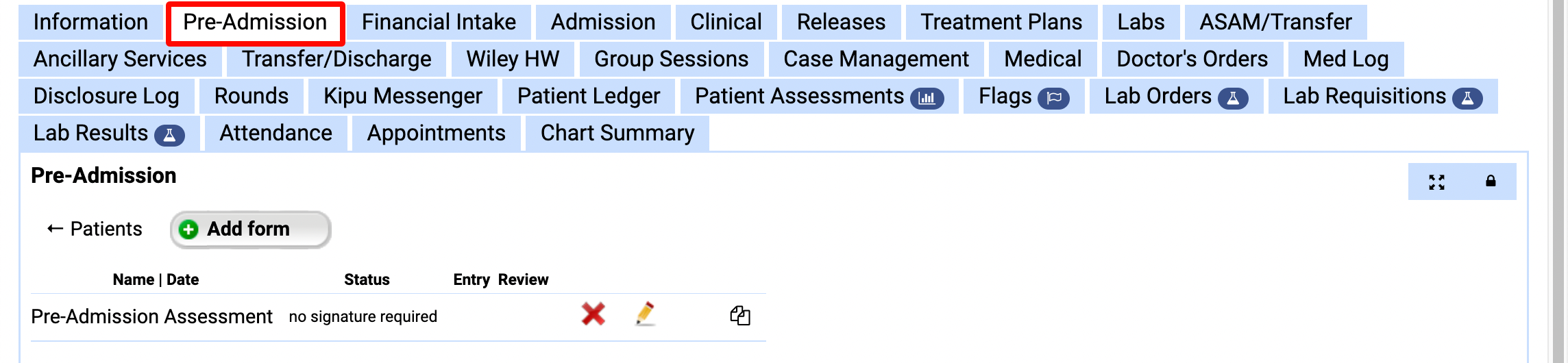 Patient Chart: Overview – Kipu Health