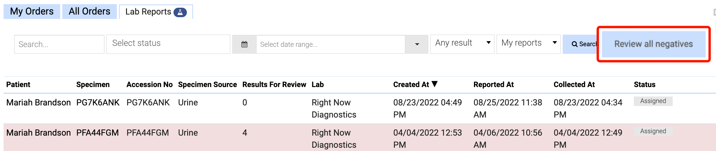 Lab Interface: Sign Orders and Results [Physician Review] – Kipu Health