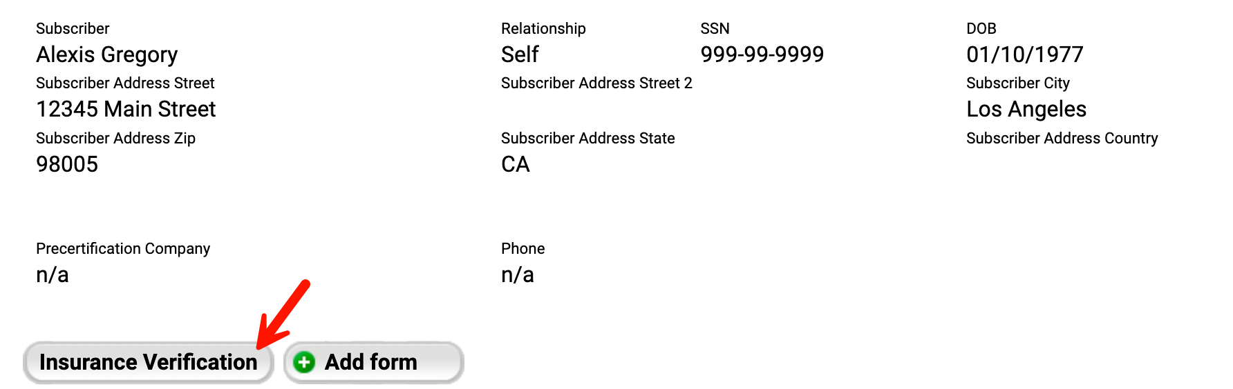 Insurance Verification Form – Kipu Health