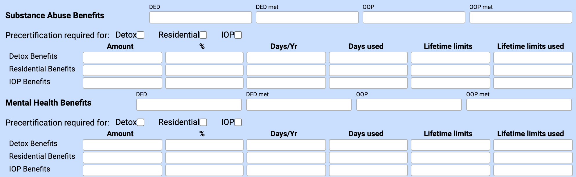 Insurance Verification Form – Kipu Health