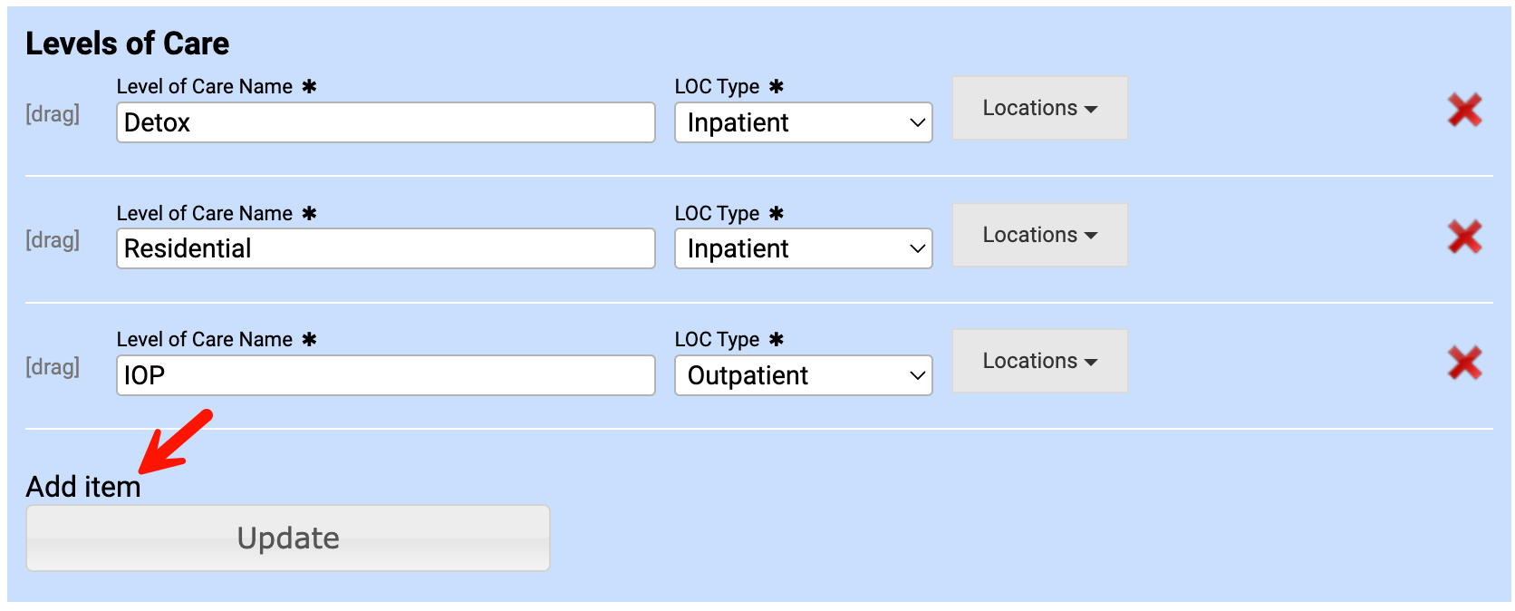 Level of Care (LOC) Setup – Kipu Health