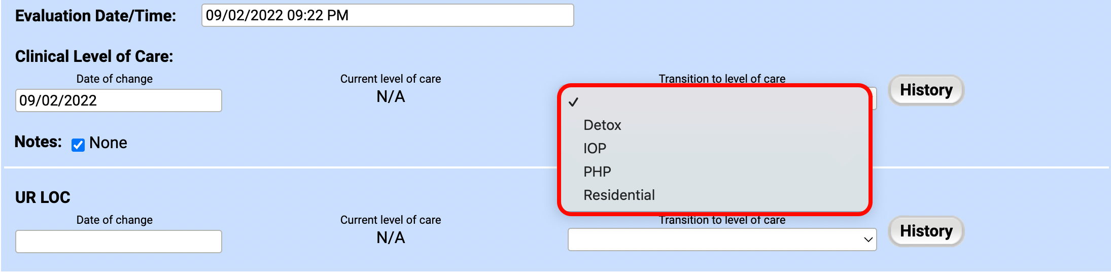 Assigning Levels of Care (LOC) – Kipu Health