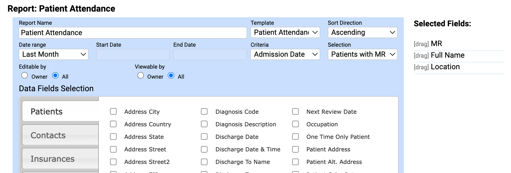 Clinical Report: Patient Attendance – Kipu Health