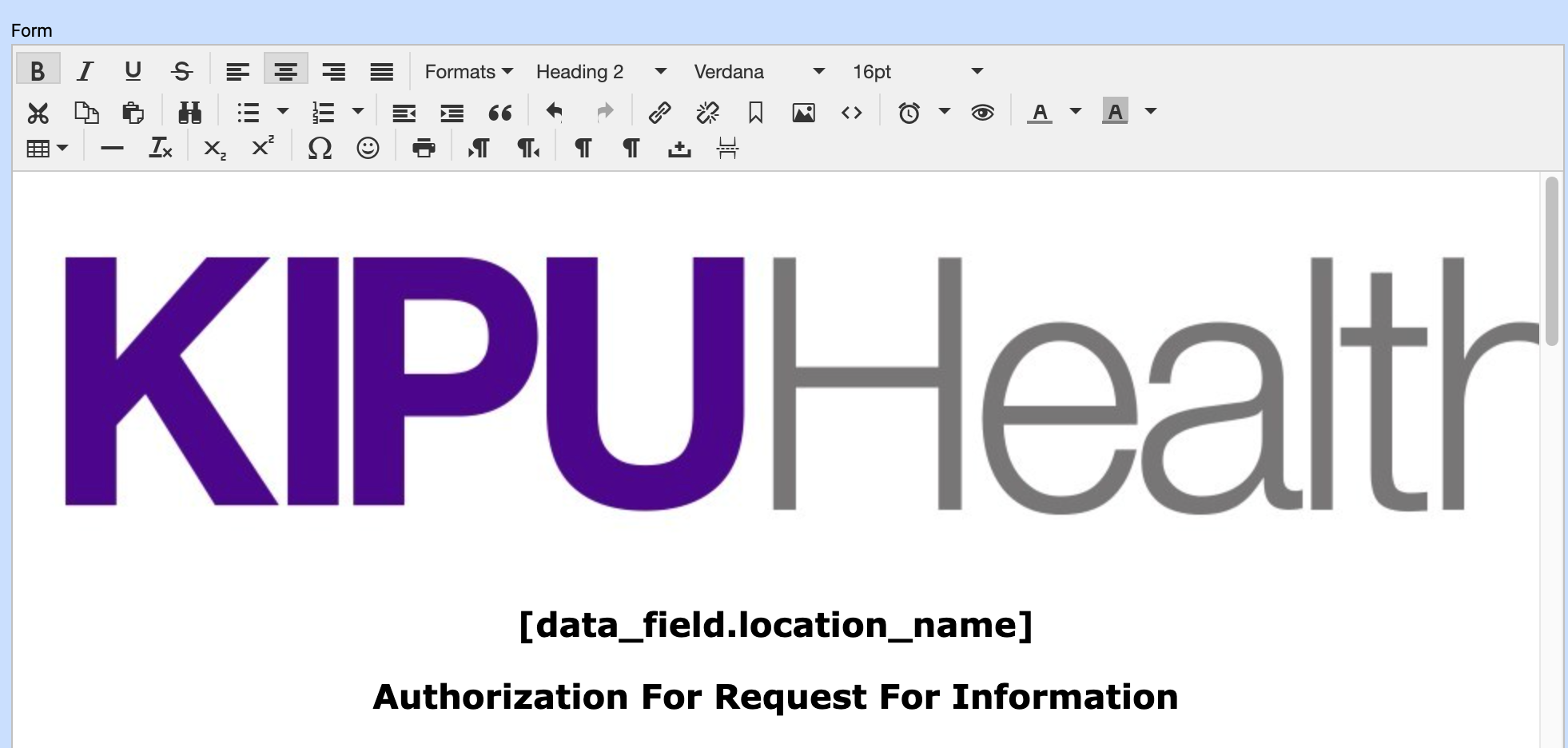 Templates: Consent Forms – Kipu Health