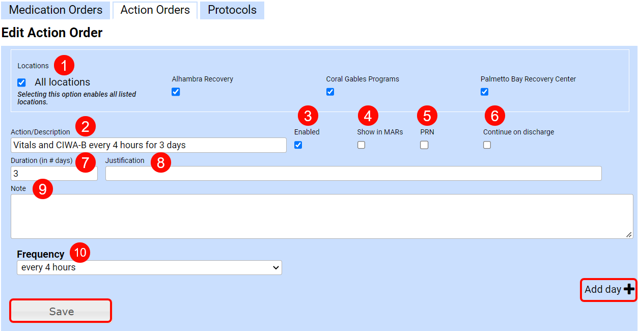 Templates: Action Orders – Kipu Health