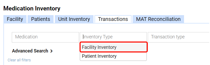 MAT Inventory Transactions Report – Kipu Health