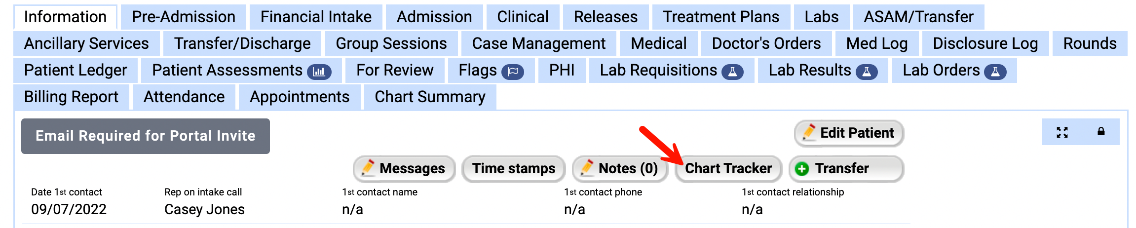 Chart Tracker: How to Transfer Chart between Locations – Kipu Health