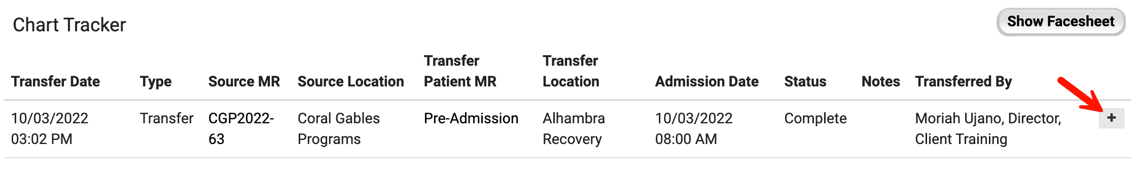 Chart Tracker: Transfer Live Forms Between Charts – Kipu Health