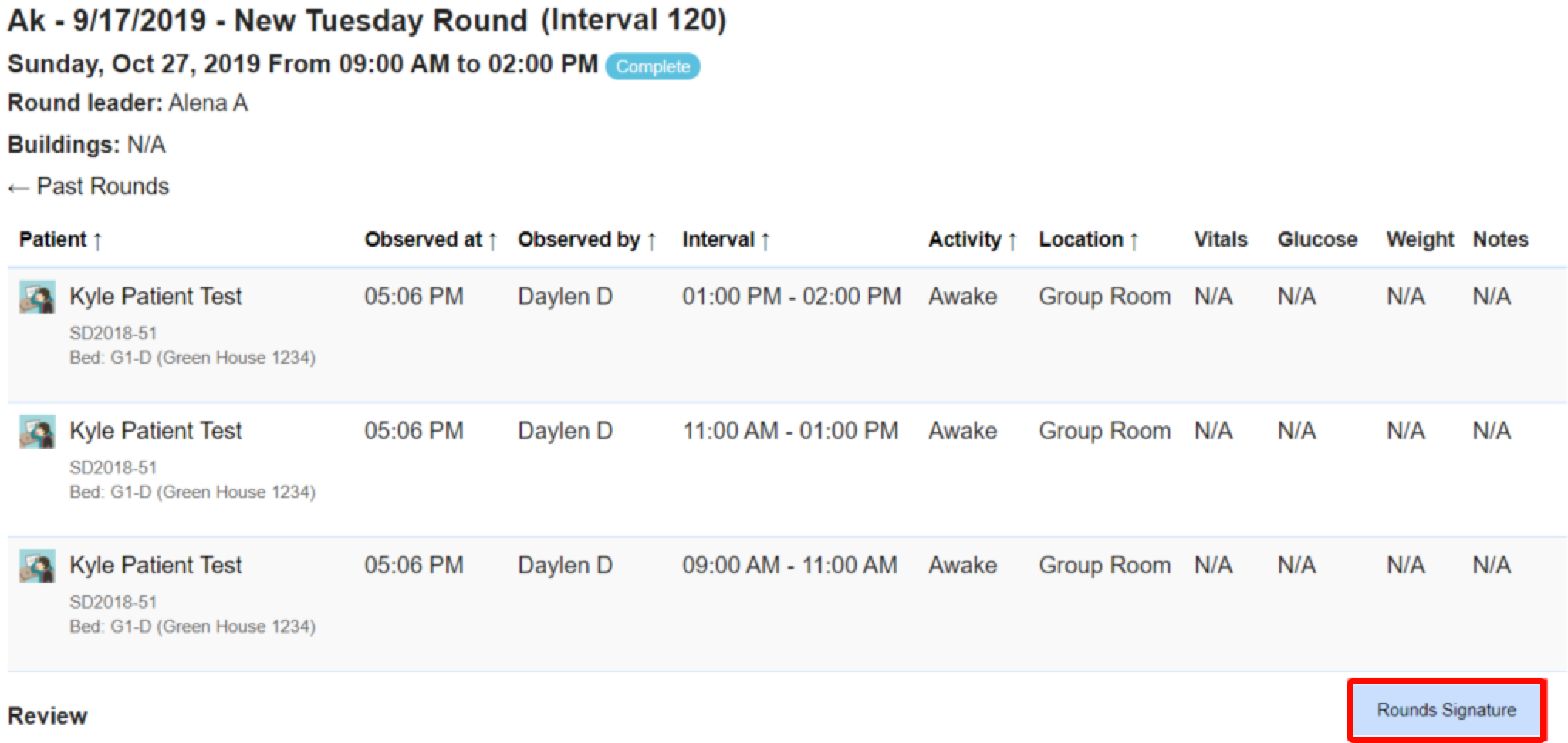 Rounds: Review and Sign Completed Rounds – Kipu Health