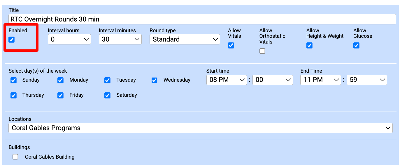 Templates: Rounds – Kipu Health